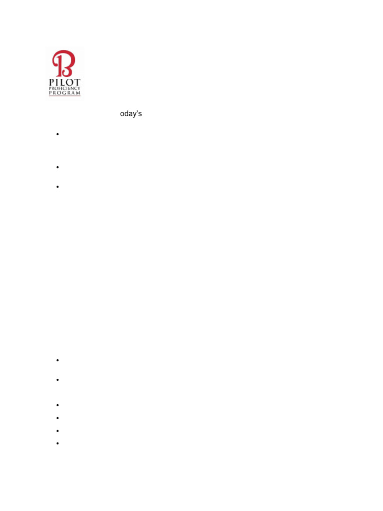 Preflight Briefing Checklist Template | PDF