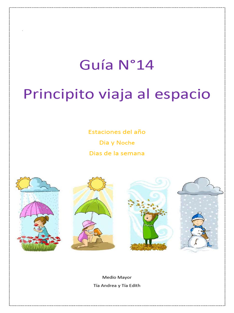 Estaciones del Año y Días de la Semana | PDF | Temporada de primavera ...
