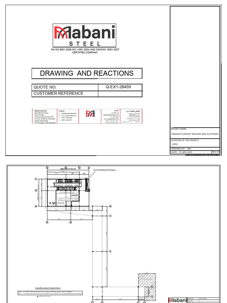 Drawings and Reactions - TYPE A | PDF | Architectural Elements ...
