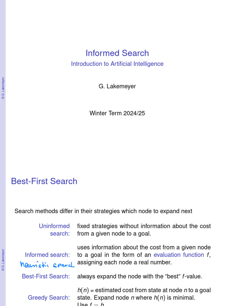 04 Informed Search Annot | PDF | Algorithms | Algorithms And Data Structures