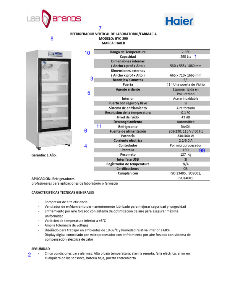 Refrigerador HYC-290 | PDF
