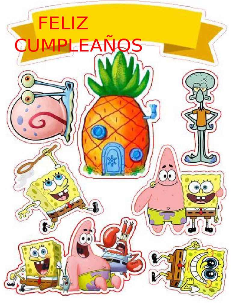 topper de bob esponja | PDF