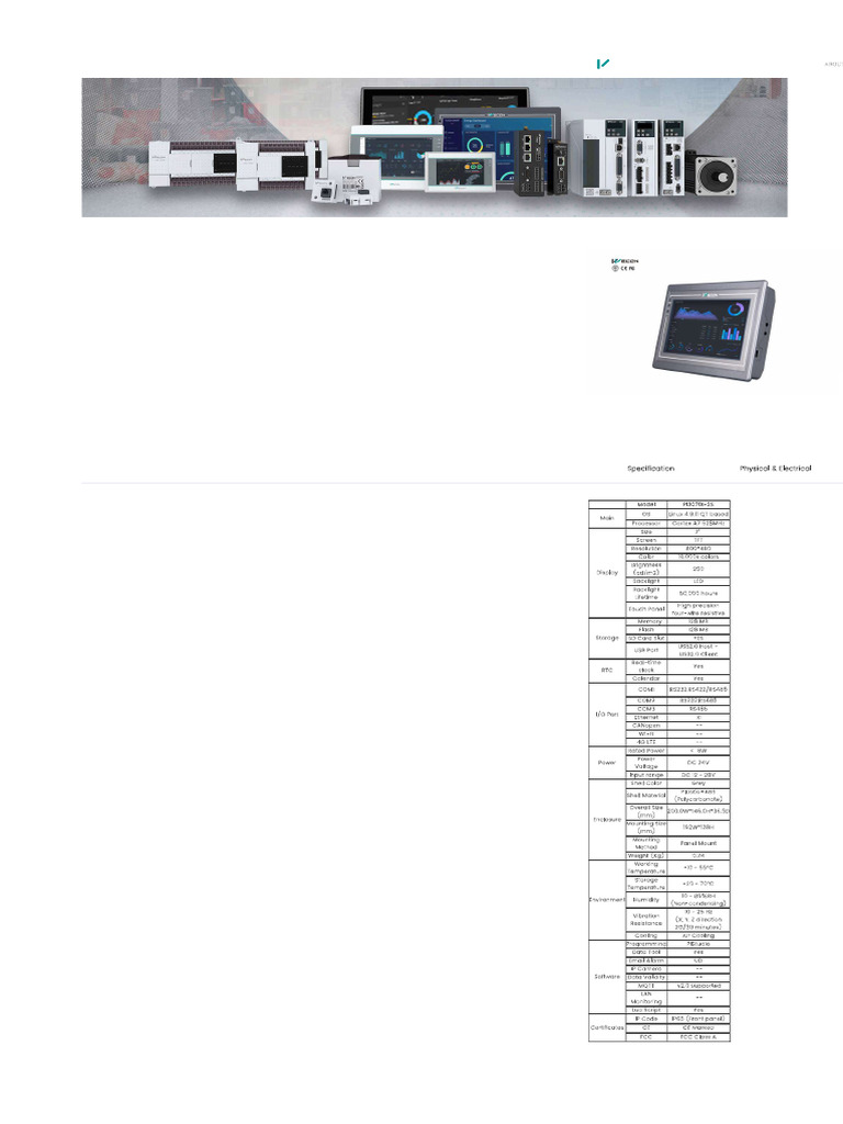 Hardware Manual HMI WECON | PDF | User Interface | Electrical Wiring