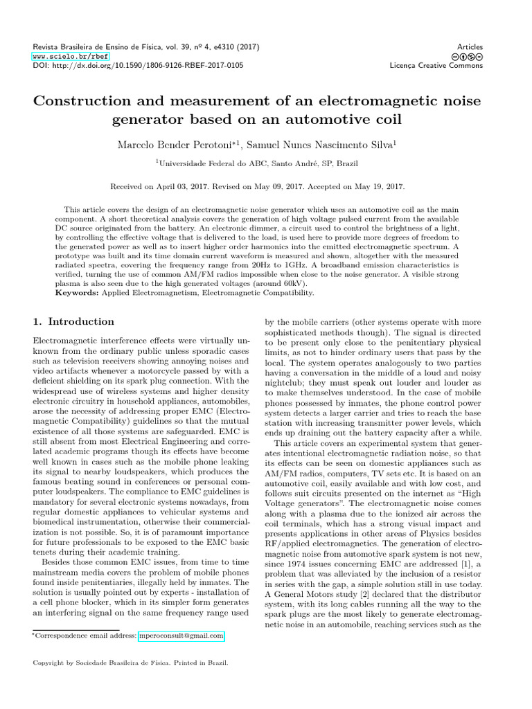 Construction_and_measurement_of_an_electromagnetic (2) | PDF | Inductor | Capacitor