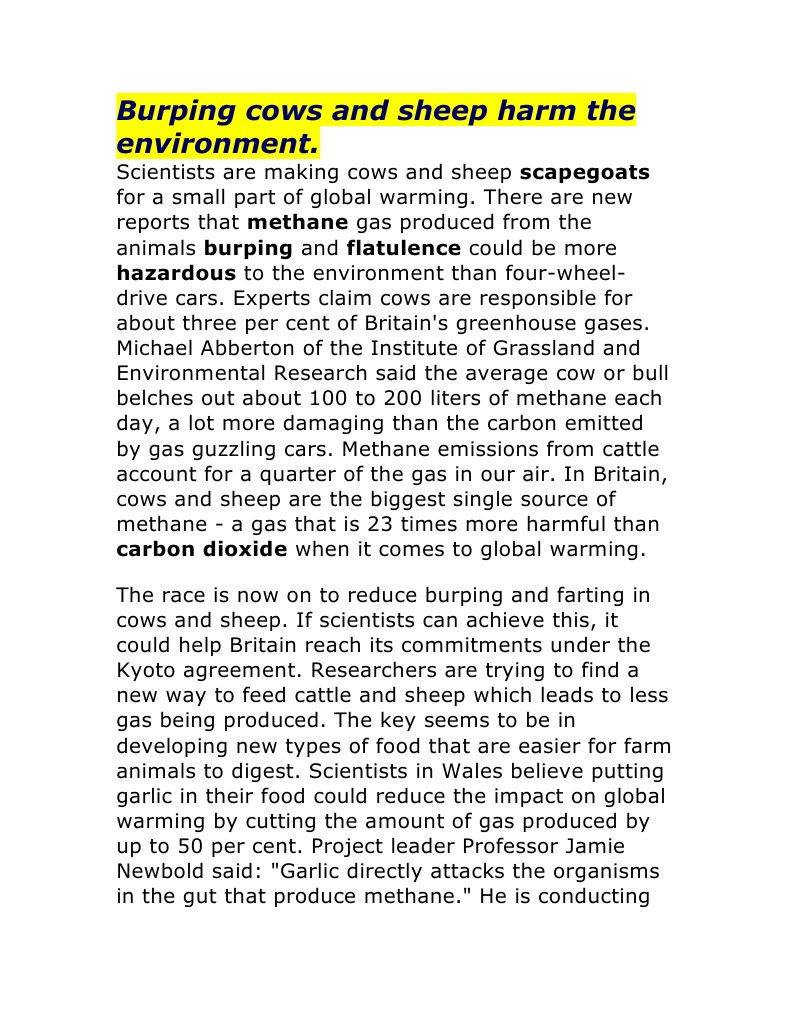 Methane Emissions from Sheep and Cows | PDF | Cyberbullying | Toyota