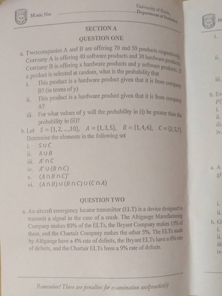 Sta 221 2024-2025 PQ | PDF