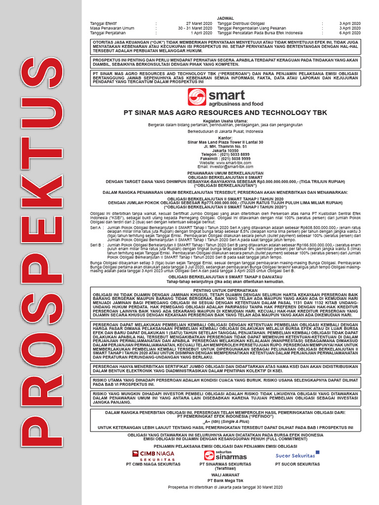 Buku Prospektus Final SMART 2020 Rev | PDF