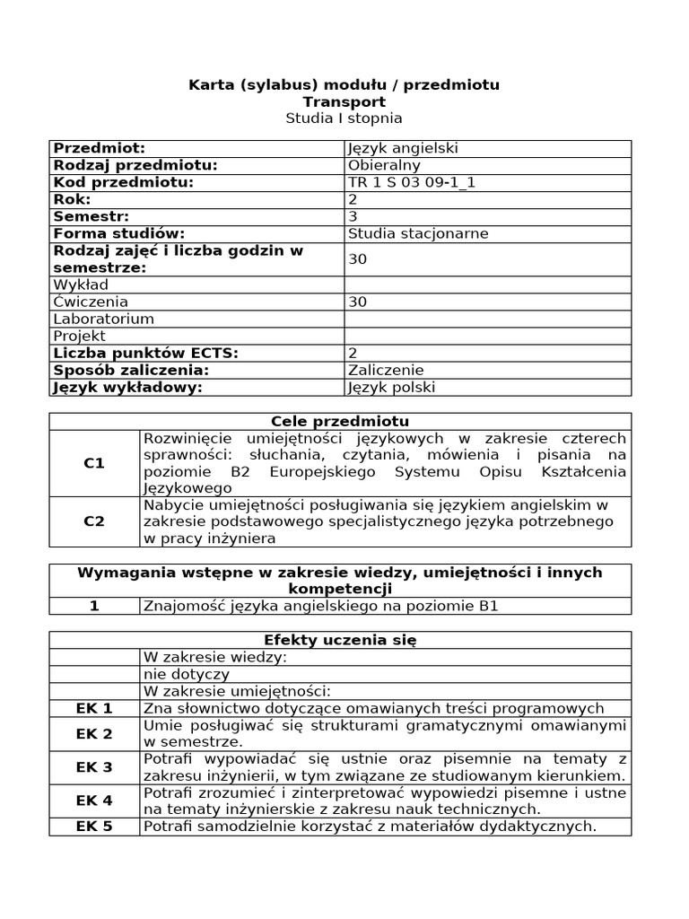 MK 9 J Zyk Angielski | PDF