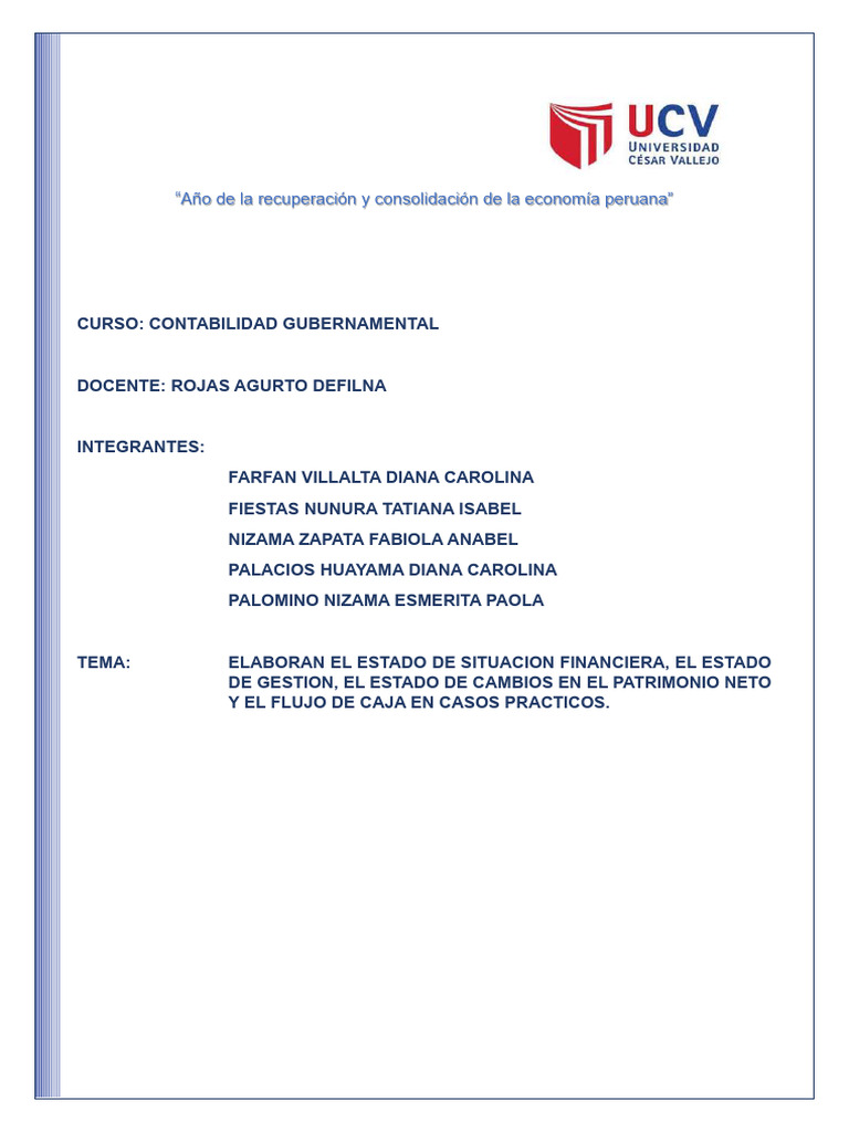 Sesión 14 - Actividad de Evaluación - Elaboración de EEFF | PDF | Estado de resultados ...