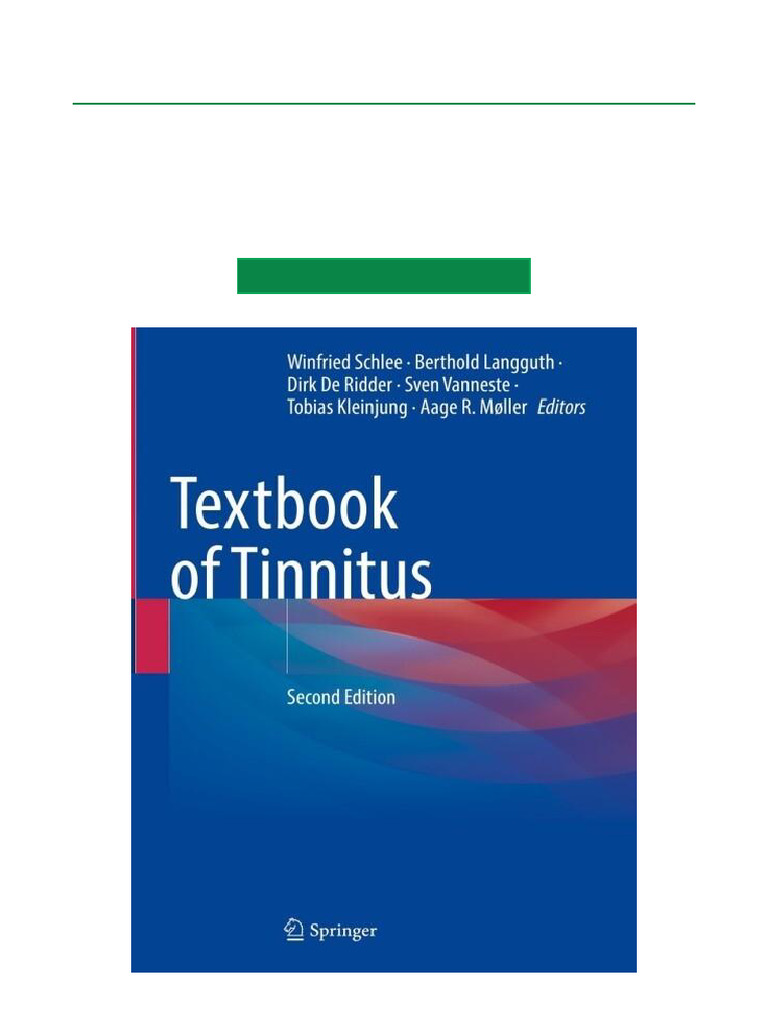 Textbook of Tinnitus, 2nd Edition High-Quality Download | PDF | Tinnitus | Medicine