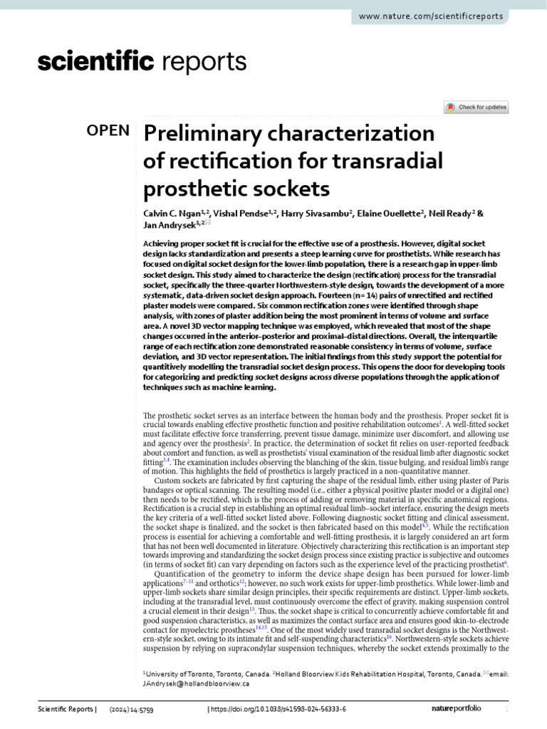 Transradial Rectificaion | PDF | Prosthesis