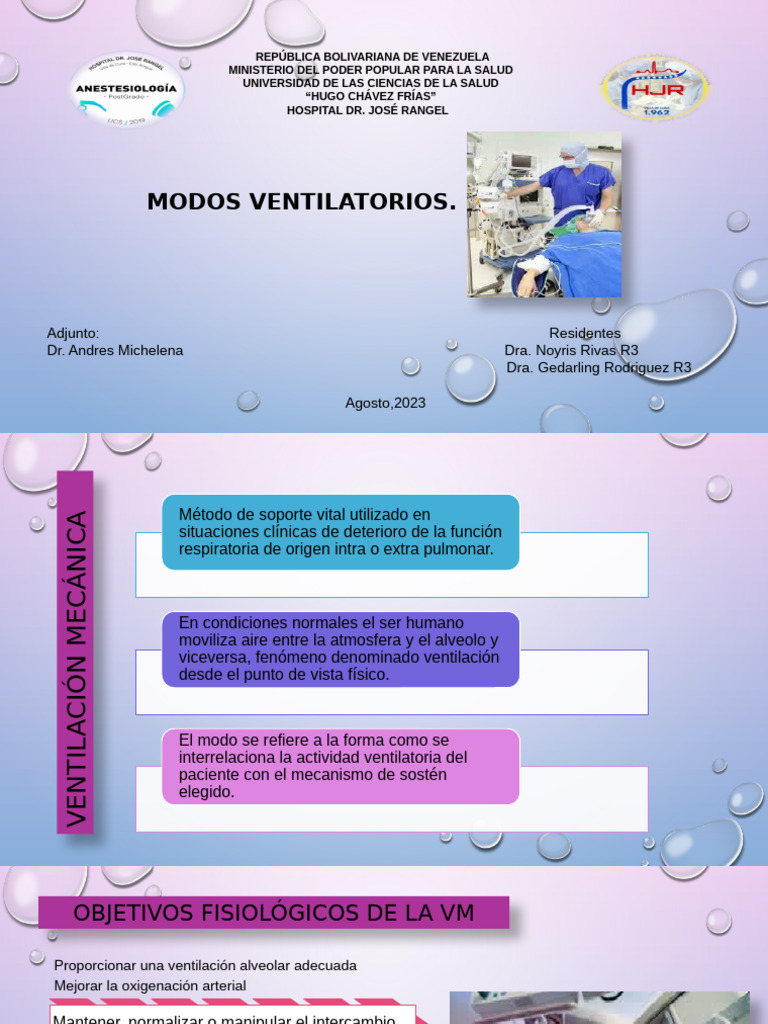 Modos Ventilatorios en Ventilación Mecánica | PDF | Especialidades ...