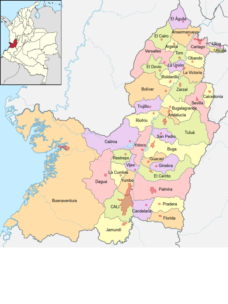 Mapa Político del Valle del Cauca | PDF