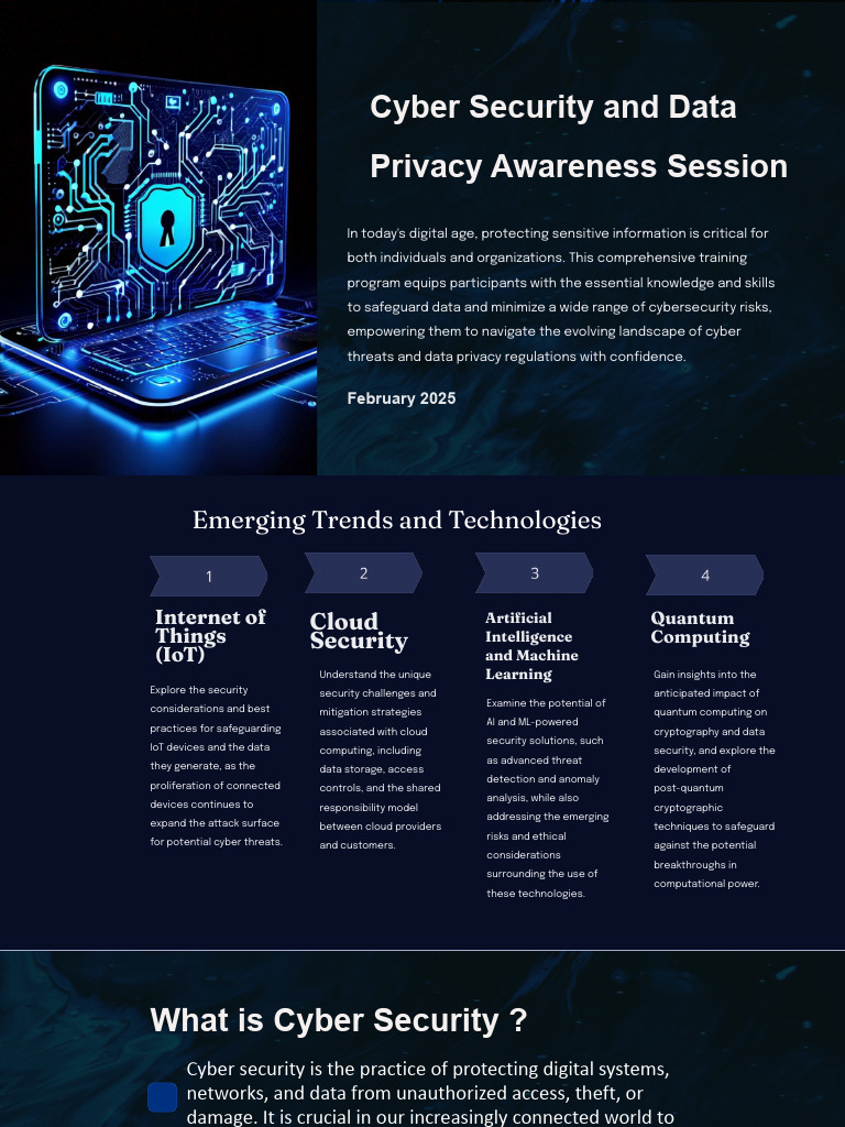 Cyber Security and Data Privacy Awarness Training | PDF | Security ...