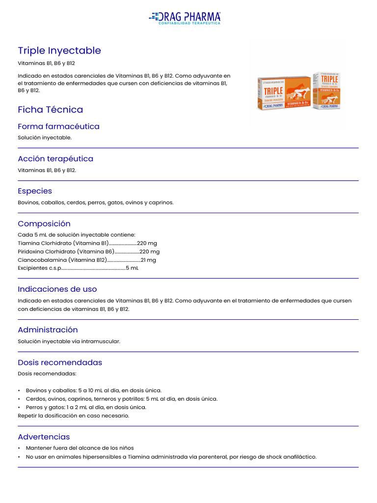 Triple Inyectable - Drag Pharma | PDF