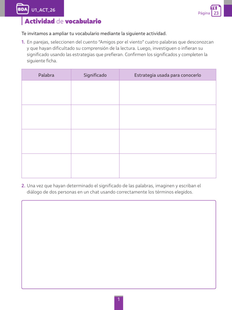 U1 Act 26 | PDF | Chat en linea | Comunicación humana