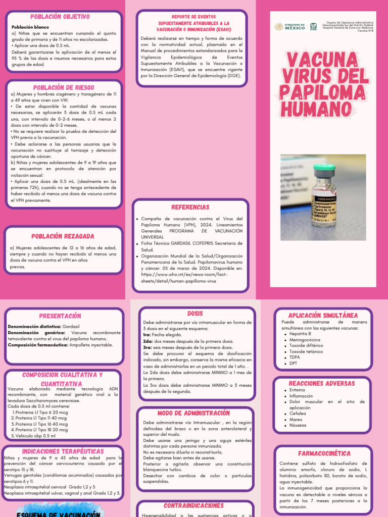 Triptico VPH | PDF | Especialidades Medicas | Ciencias de la vida