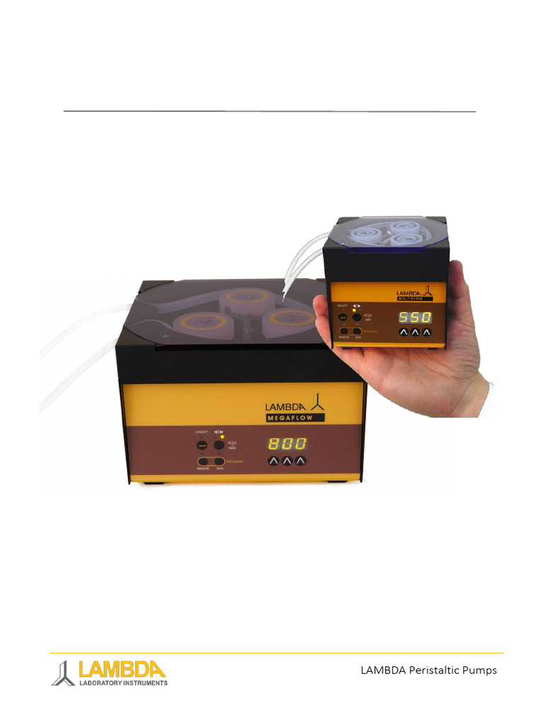 LAMBDA Laboratory Peristaltic Pumps - User Manual | PDF | Pump | Flow Measurement