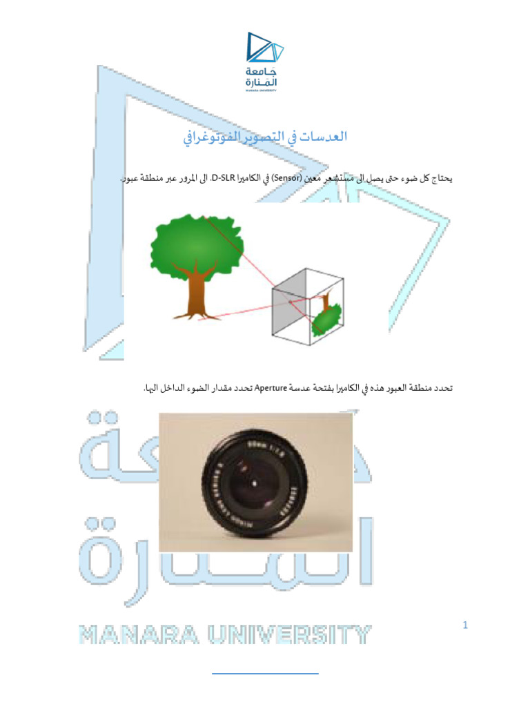 (نيعم رعشتسم ىلا لصي ىتح ءوض لك جاتحي Sensor) اريماكلا يف D-Slr - ربع ...