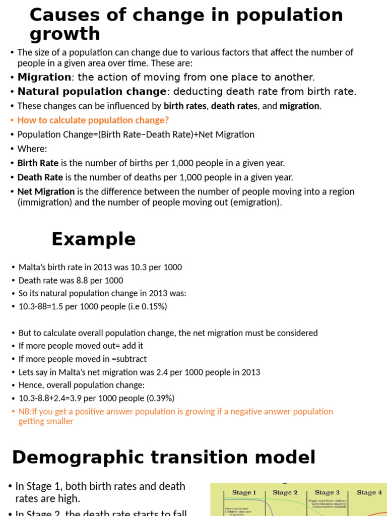 Cause of Change in Populations | PDF | Cost Of Living | Human Migration