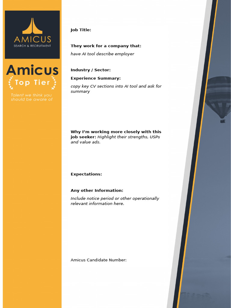 Candidate Profile Template | PDF