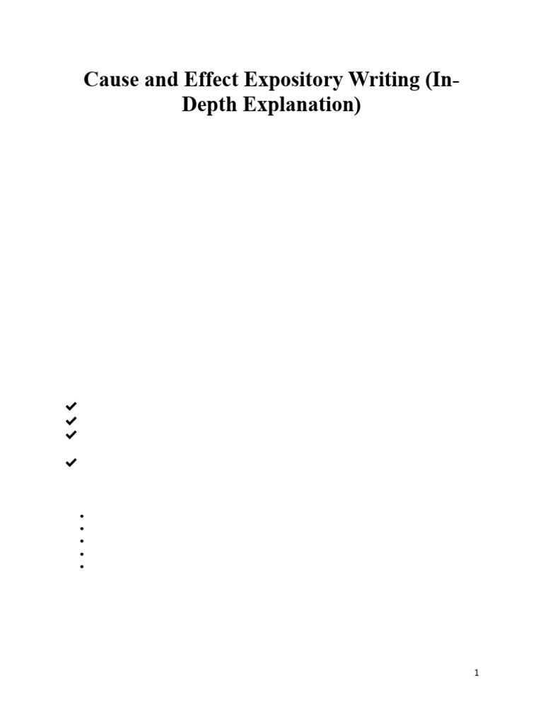 Cause and Effect Expository Writing | PDF | Causality | Essays