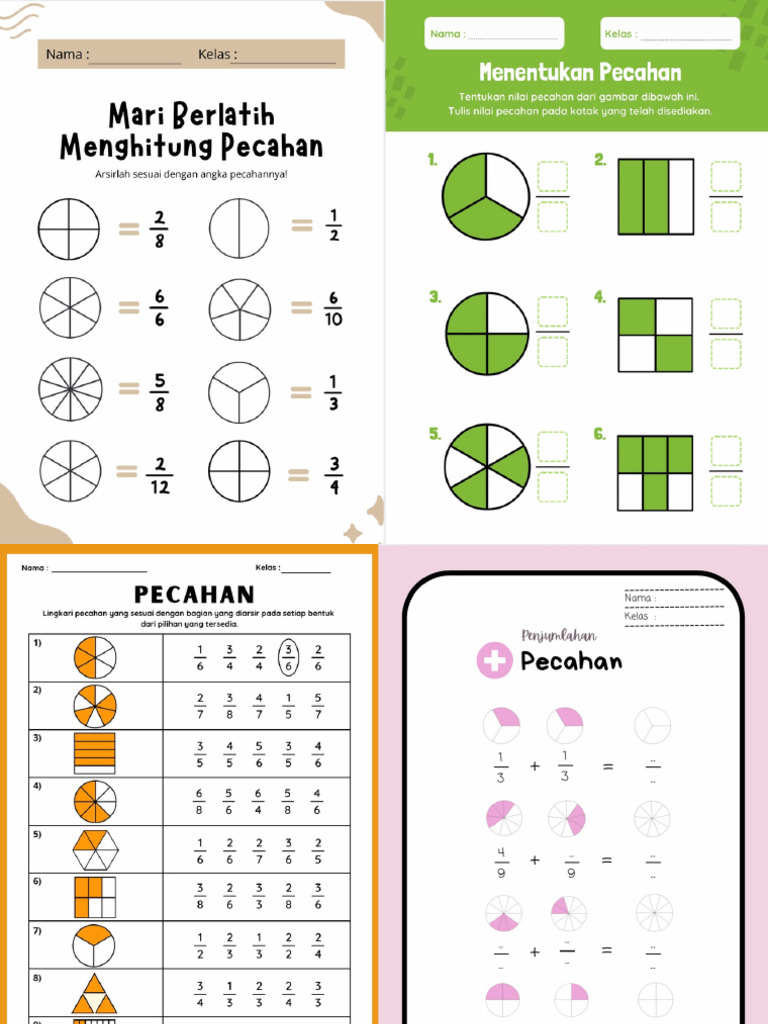 MTK Pecahan Kelas 2 (All) | PDF