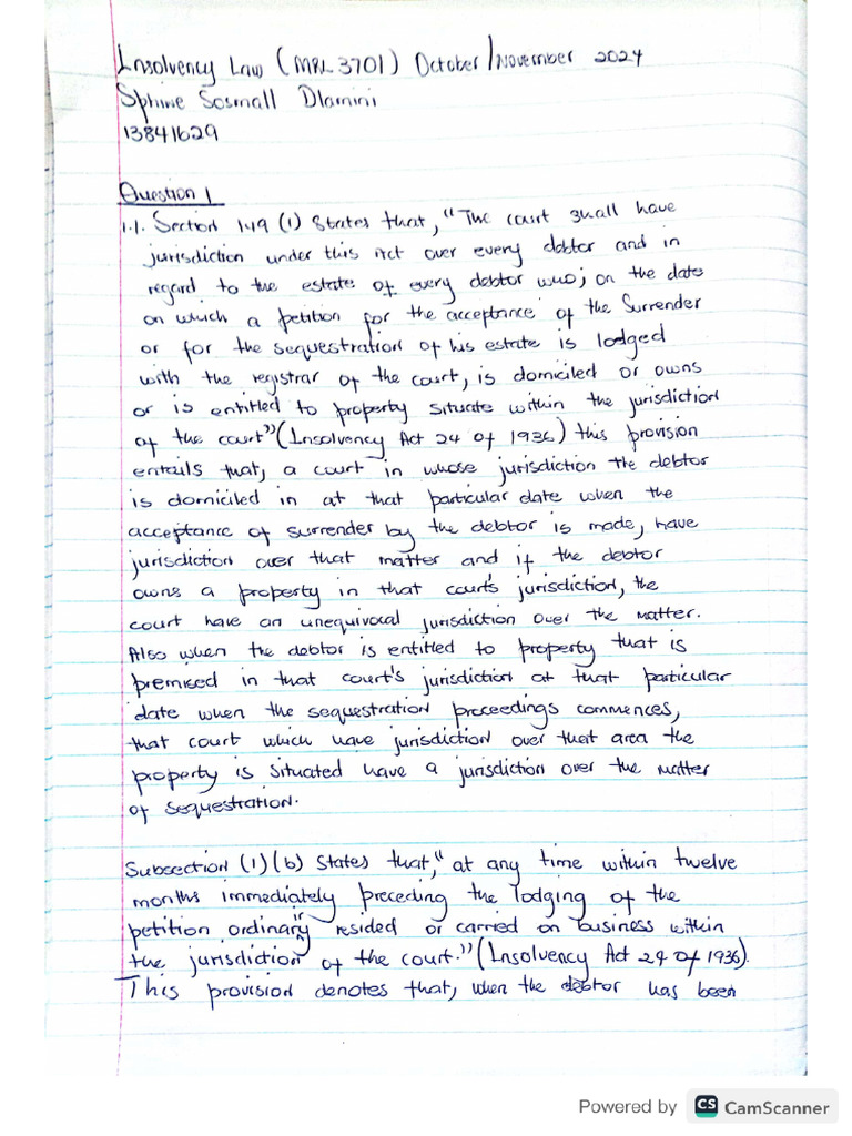 Insolvency Law OctNov 2024 | PDF