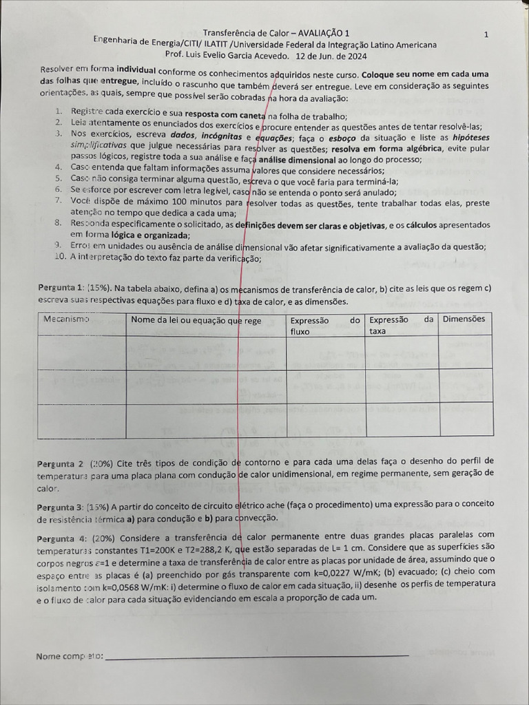 Prova 1 Enunciados | PDF