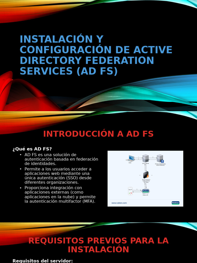 Instalación y Configuración de Active Directory Federation Services | PDF