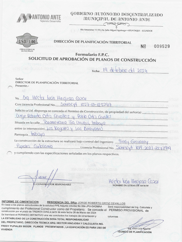 Formulario FPC | PDF