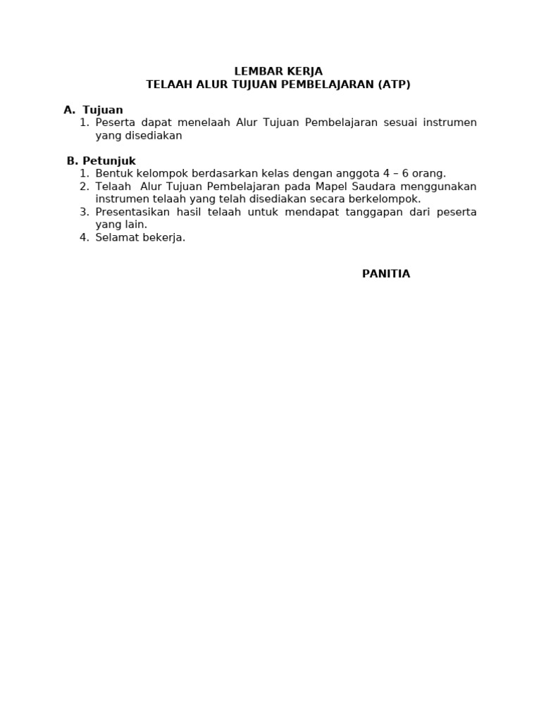4. LK 1 Menelaah ATP | PDF