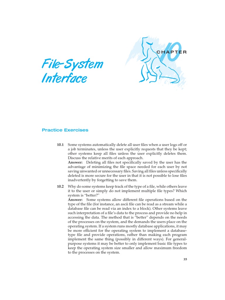 Operating System Exercises - Chapter 10-Sol | Download Free PDF | File System | Computer File