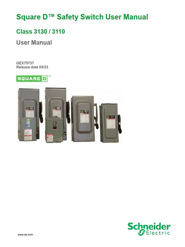 Pem - 2024.06.06 - O&m - Safety Switch Hu361awk - Ds-Mpz-It - Eng | PDF ...