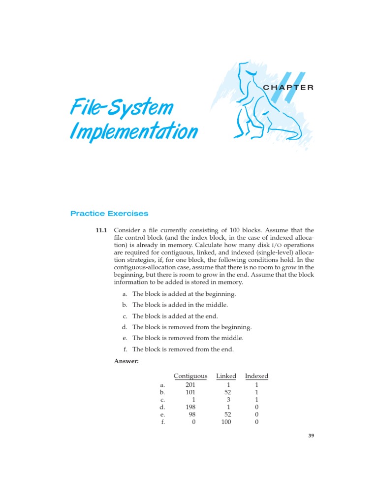 Operating System Exercises - Chapter 11-Sol | PDF | Cache (Computing ...