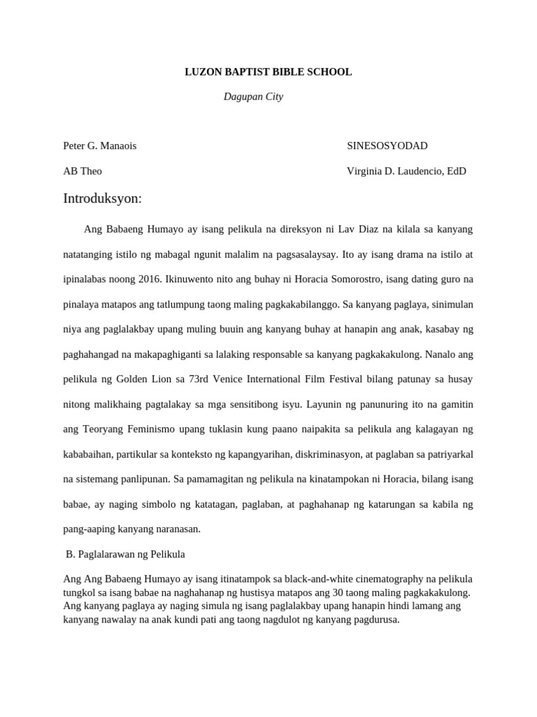 Horacia Ang Babaeng Humayo | PDF