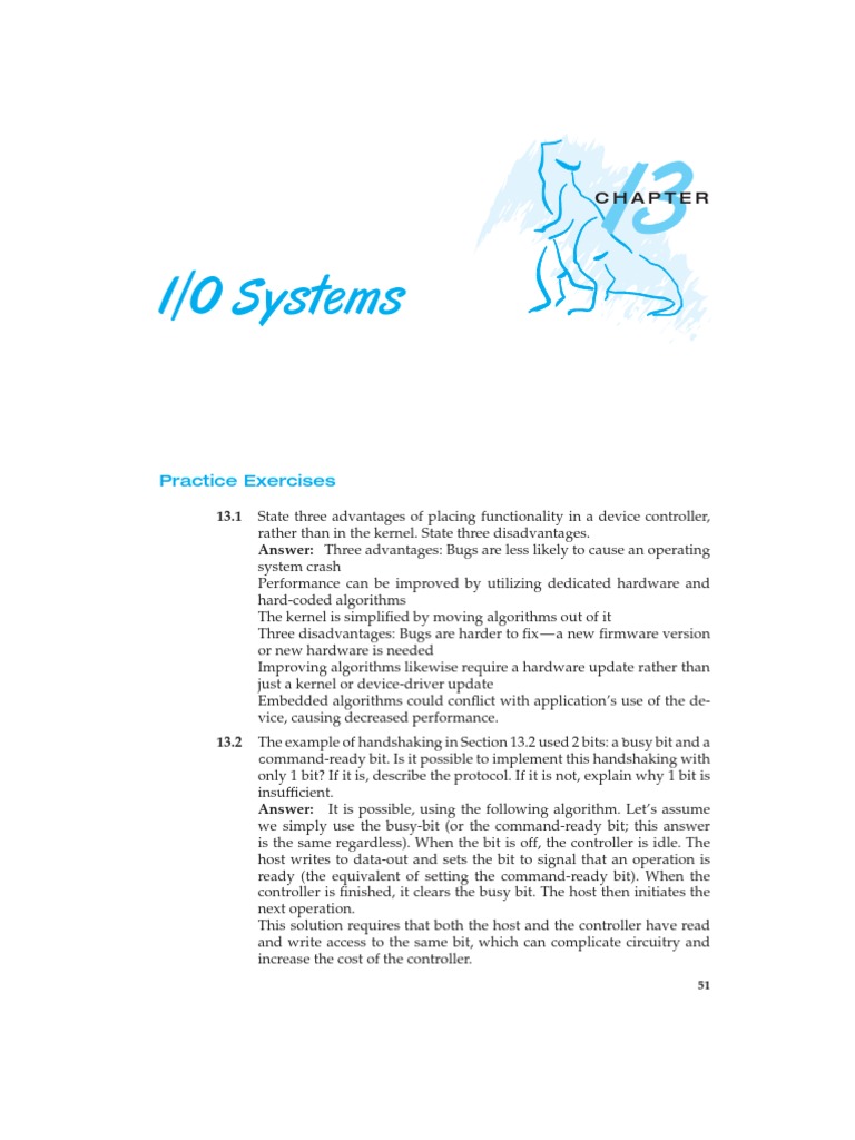 Operating System Exercises - Chapter 13-Sol | PDF | Input/Output ...