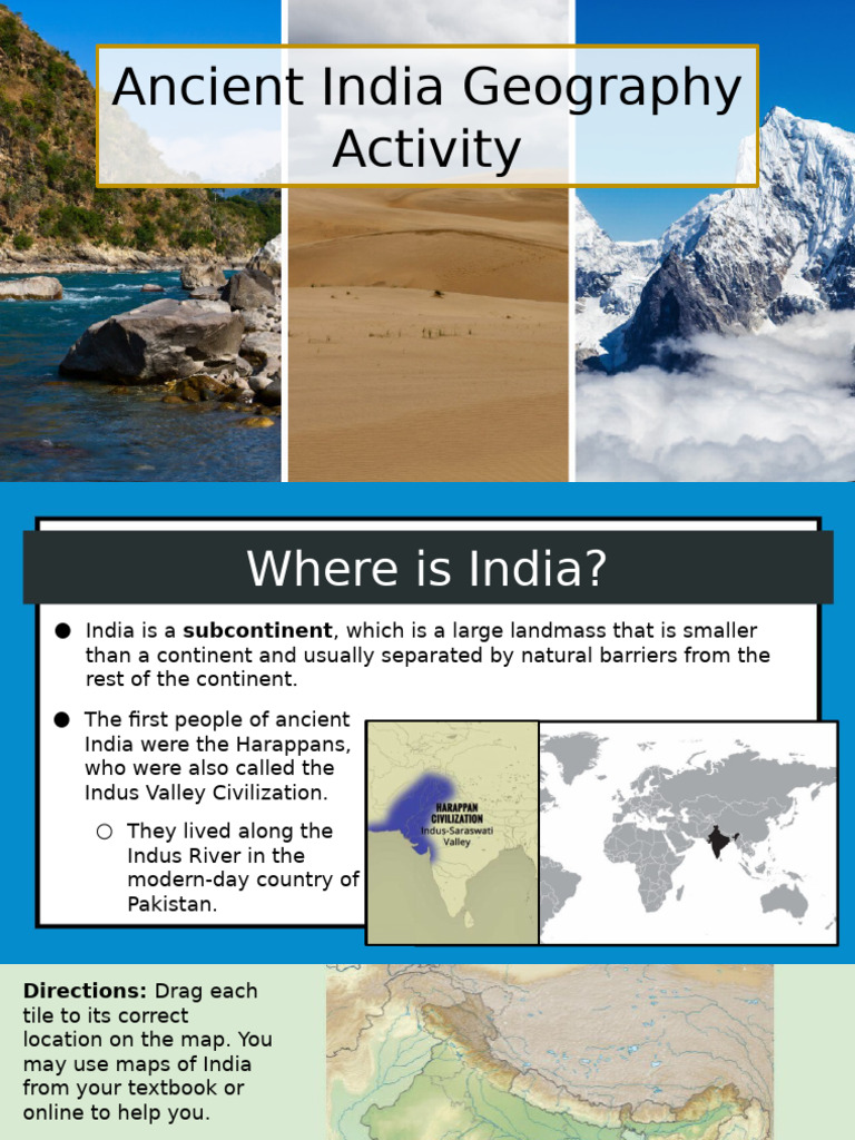 Ancient India Geography Activity | PDF