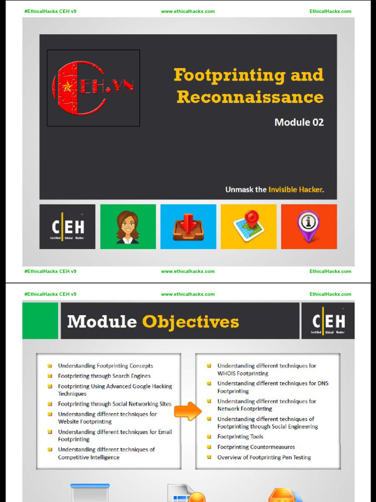 CEHv9 Module 02 Footprinting and Reconnaissance | PDF