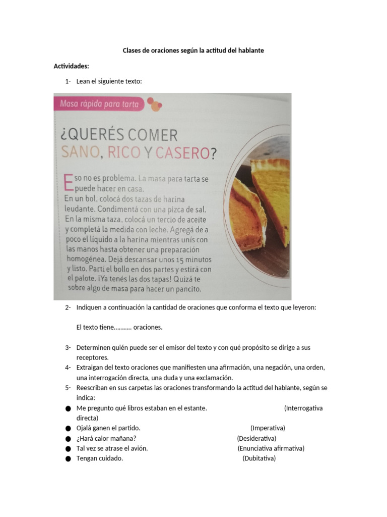 Actividades Clases de oraciones según la actitud del hablante_024201 (2 ...