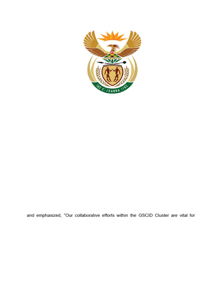 GSCID Cluster's Vision for 2029 South Africa | PDF | Governance | Economies