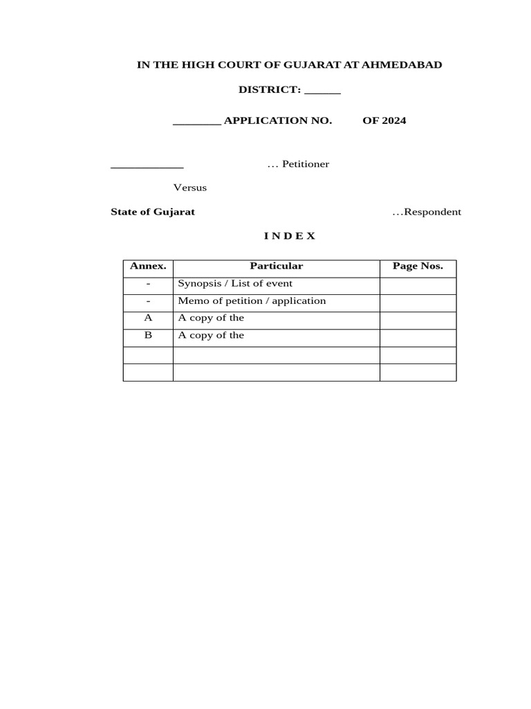 FORMAT - Index and List of Event | PDF
