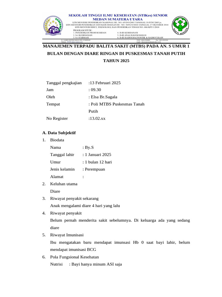 MTBS Elsa BR - Sagala | PDF