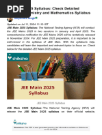 JEE Main Advanced 2027 Syllabus | PDF