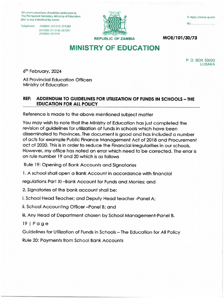 Addendum To Guidelines | PDF