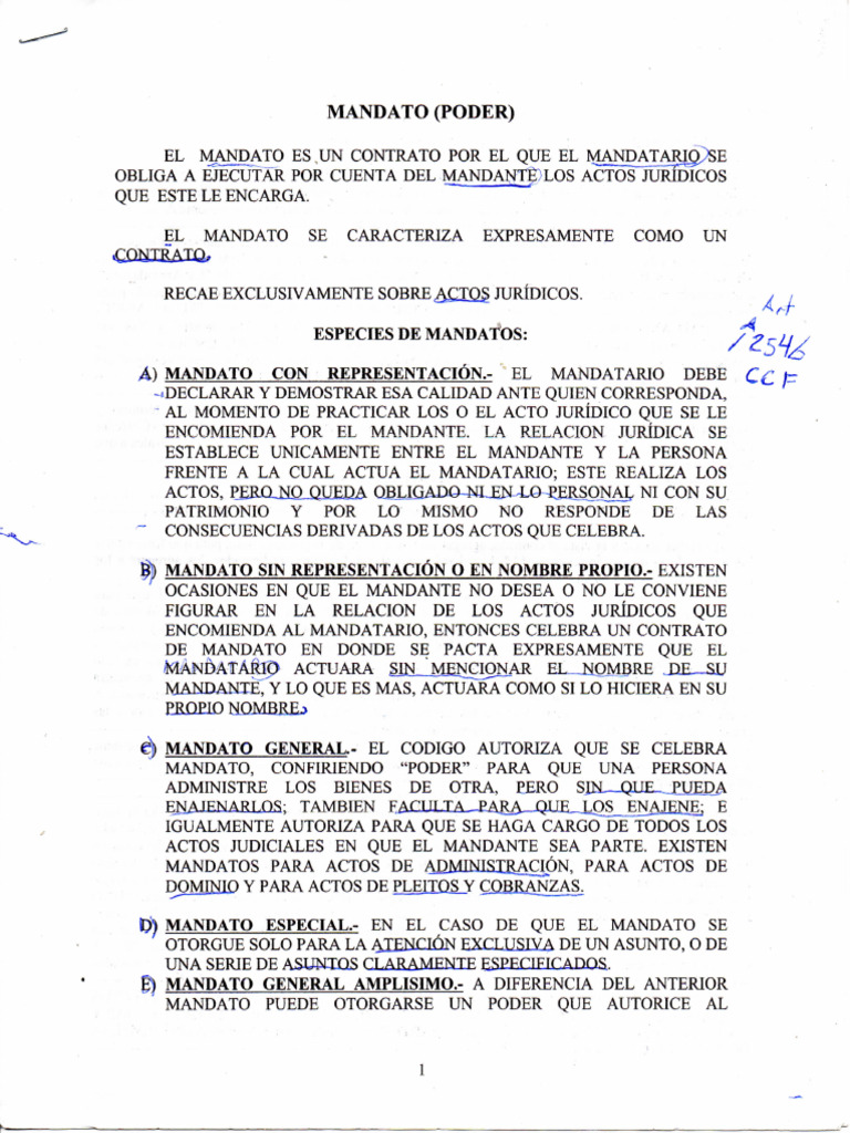 MANDATO Mercantil | PDF