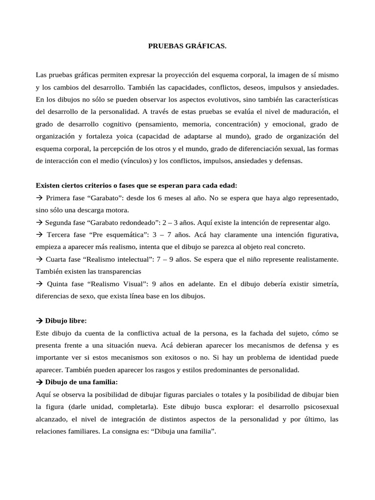 Res Men Pruebas GR Ficas | PDF | Ansiedad | Dibujo