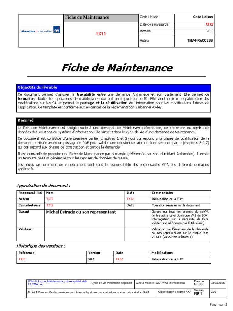 Fiche de Maintenance Informatique | PDF | Sauvegarde (informatique ...