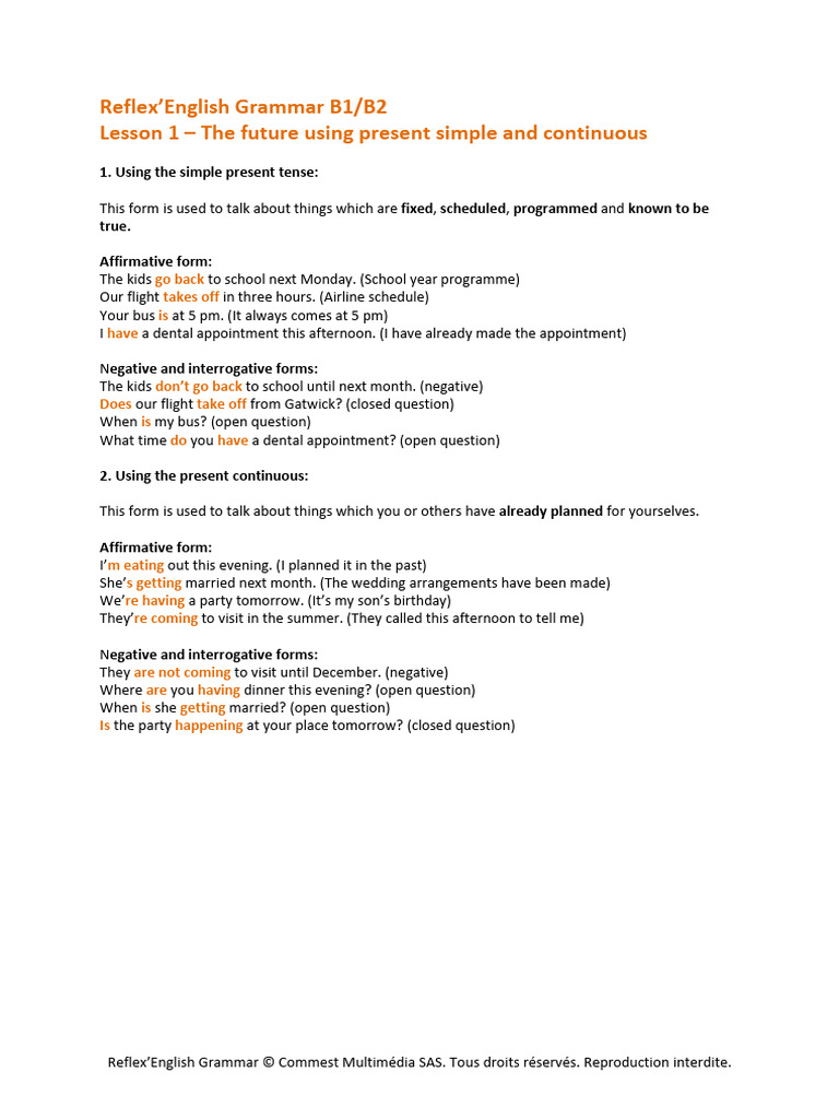 grammar_rule_B1_B2_lesson_1 | PDF