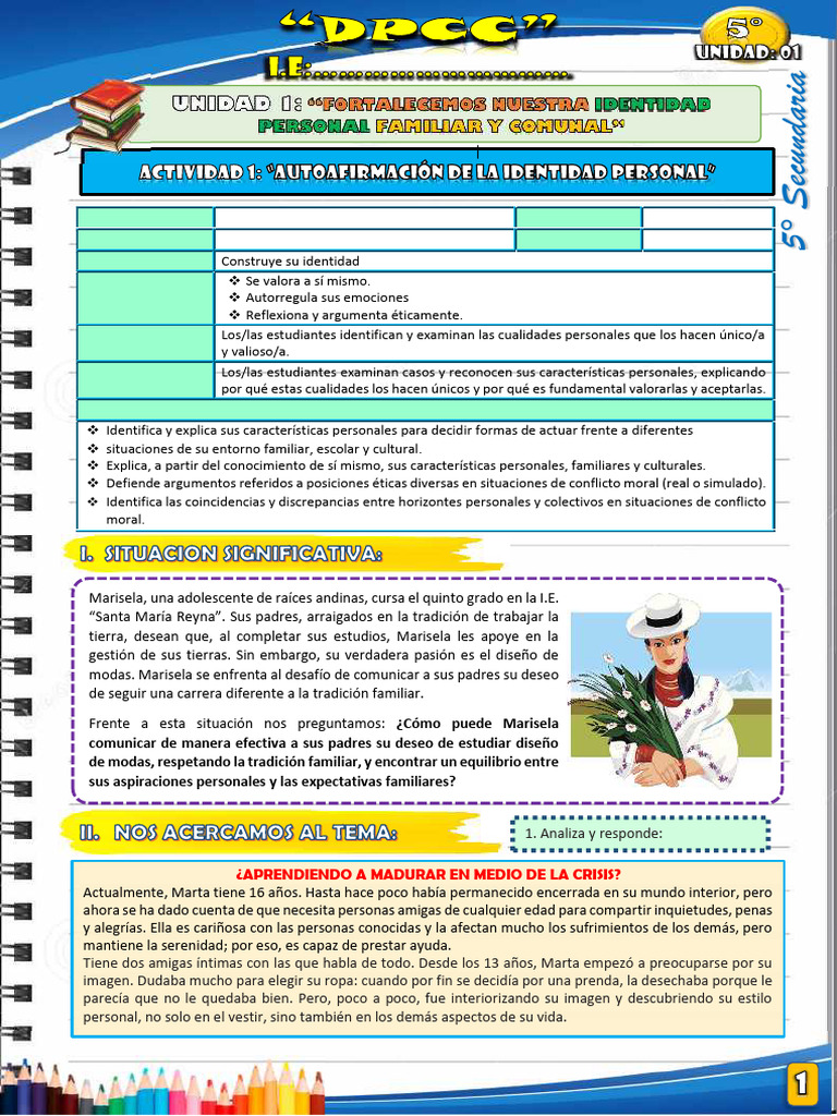 5° DPCC - Actv.01-Exp.1 2025 | PDF | Felicidad | Motivacional